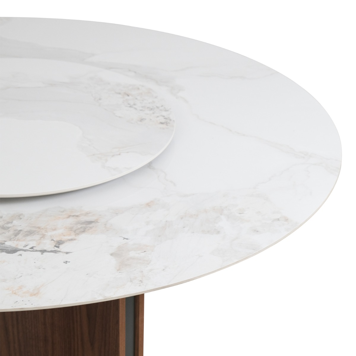 Atlas Ceramic Round Dining Table 135cm with Lazy Susan