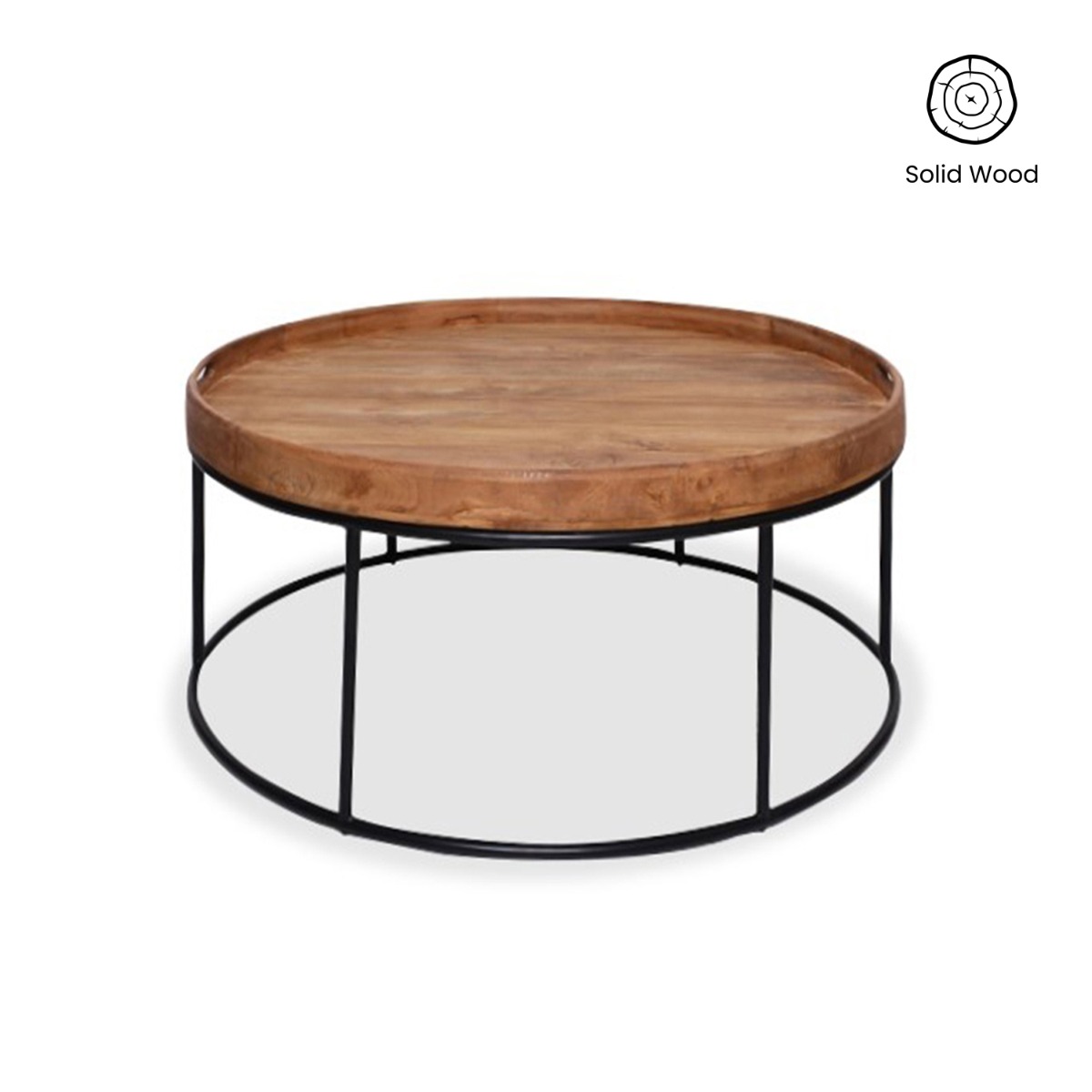 Denver Teak Round Coffee Table Large
