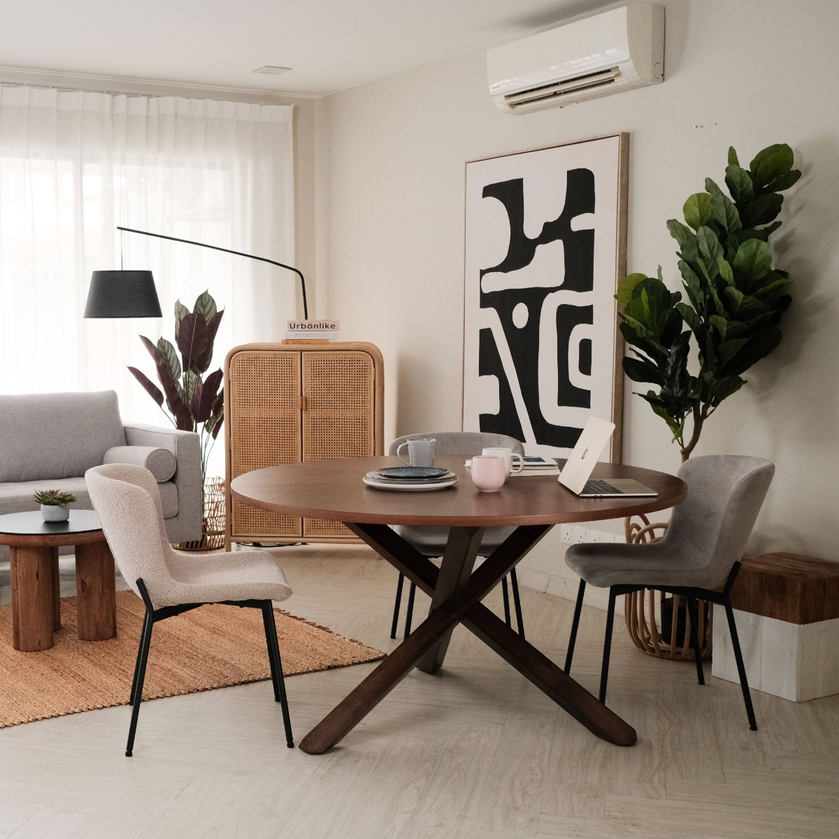 Ashton Walnut Round Dining Table