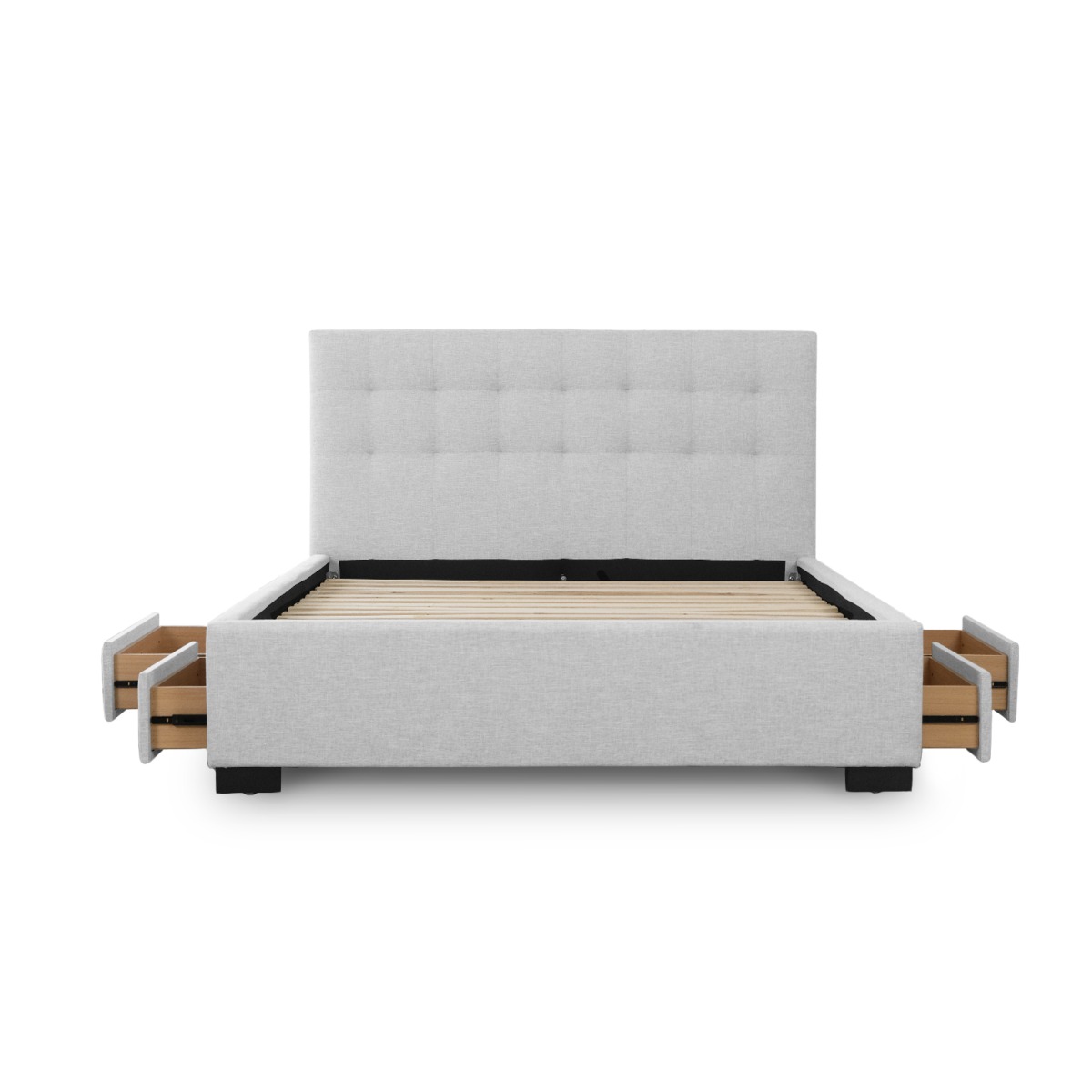 Lillian Oatmeal Queen Bed with 4 Drawers