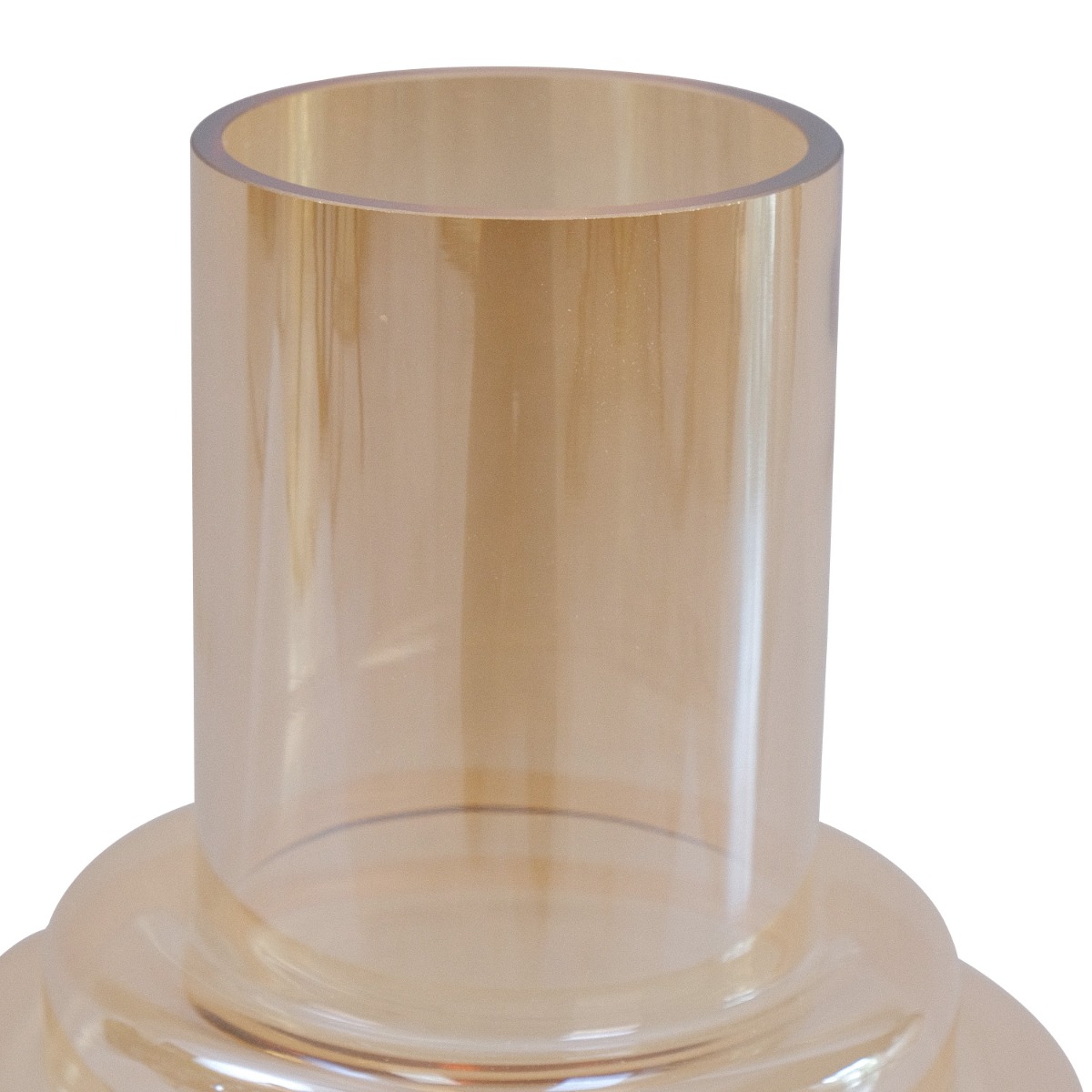 Lucelle Geometric Amber Luster Glass Vase