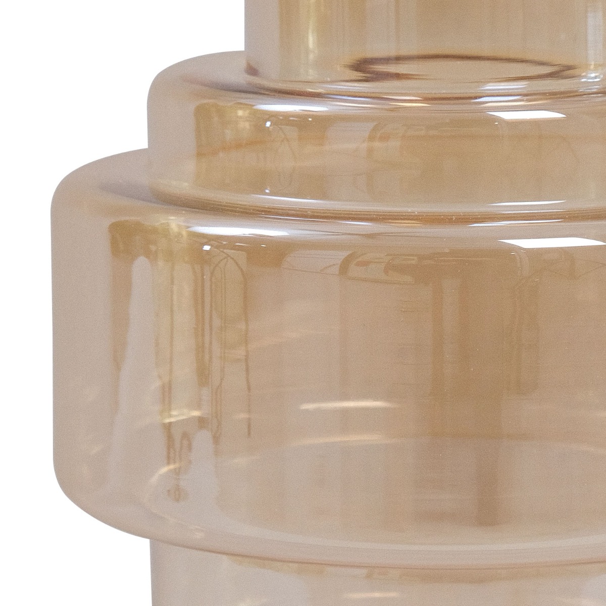 Lucelle Geometric Amber Luster Glass Vase